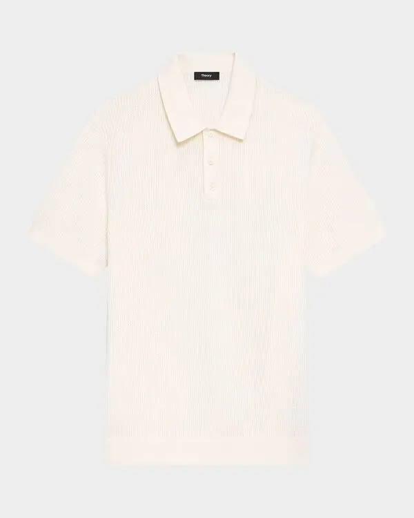 Theory Cotton Mesh Polo Shirt - Egsh
