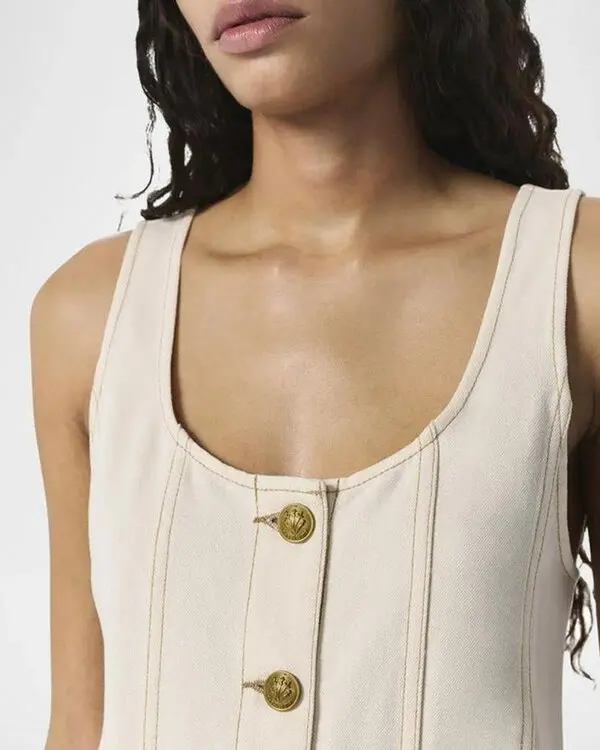 Rag & Bone Featherweight Laney Button-front Mini Dress - Ecru