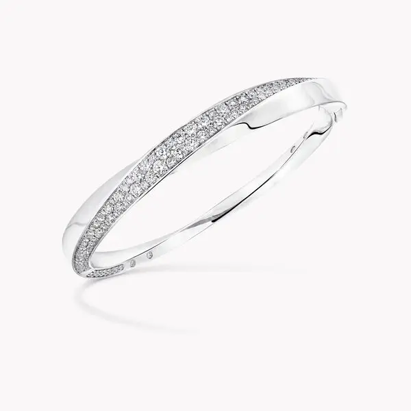 Graff Spiral Diamond Bangle - White Gold