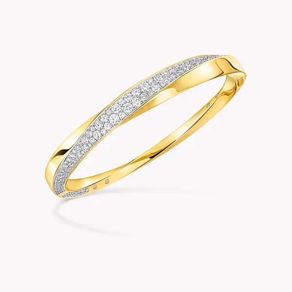 Graff Spiral Diamond Bangle - Yellow Gold