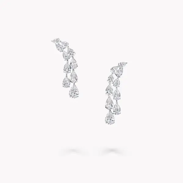 Graff Pear Shape Diamond Earrings - Platinum And White Gold