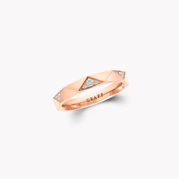 Graff Laurence Signature Faceted Diamond Band - Rose Gold