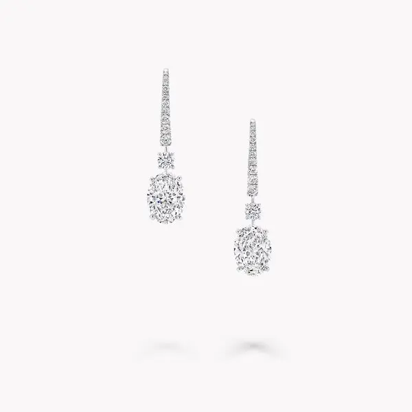 Graff Classic Diamond Drop Earrings - White Gold