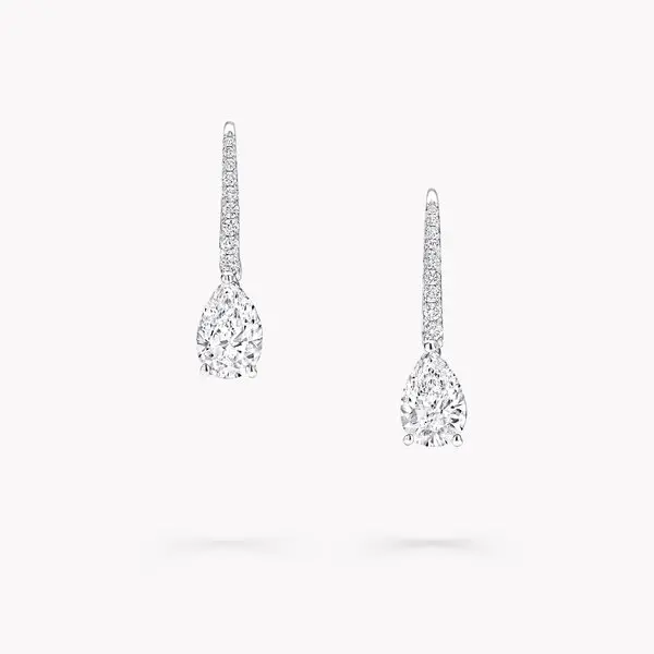 Graff Pear Shape Diamond Earrings - Platinum And White Gold