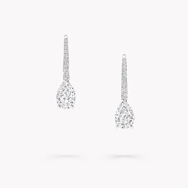 Graff Pear Shape Diamond Earrings - Platinum And White Gold