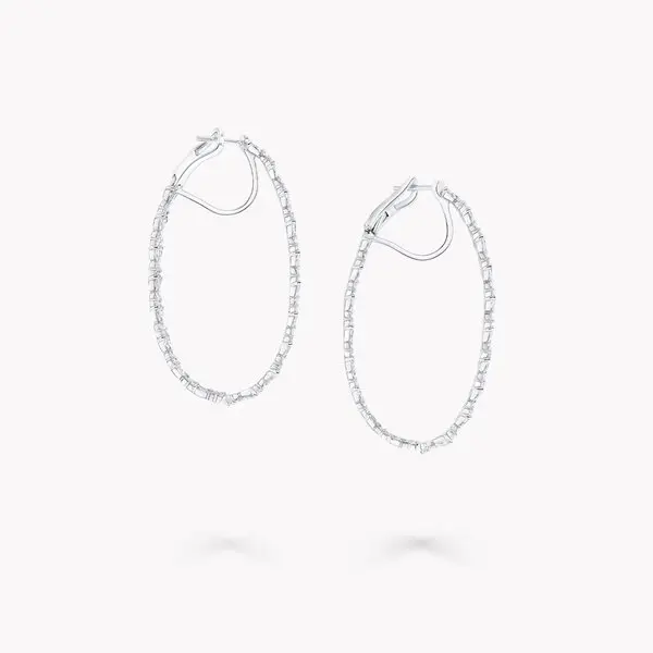 Graff Classic Butterfly Diamond Hoop Earrings