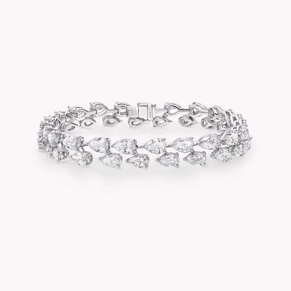 Graff Classic Pear Shape Diamond Bracelet - White Gold