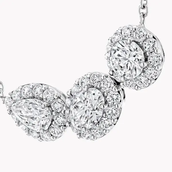 Graff Icon Three Stone Diamond Necklace