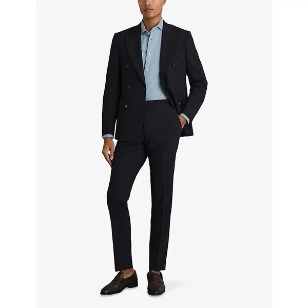 REISS Draper Cutaway-collar Regular-fit Cotton Shirt