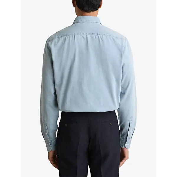 REISS Draper Cutaway-collar Regular-fit Cotton Shirt
