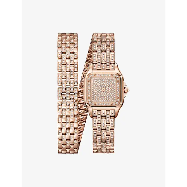 CARTIER Panthère De 18ct Rose-gold And Diamond Quartz Watch - Rose Gold