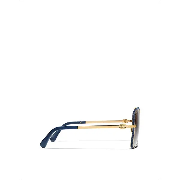Chanel Ch4288q Square-frame Metal Sunglasses