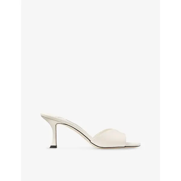 JIMMY CHOO Skye 70 Leather Heeled Sandals - Latte