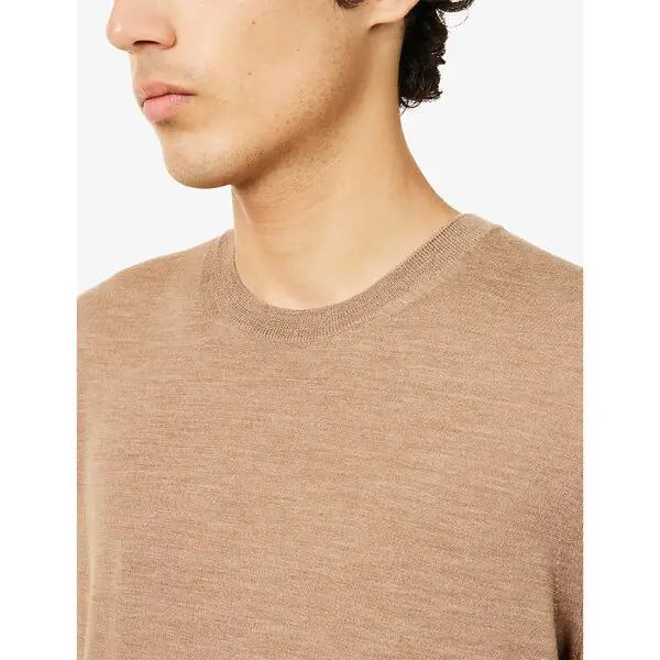 TOM FORD Long-sleeve Crew-neck Wool Jumper - Honey