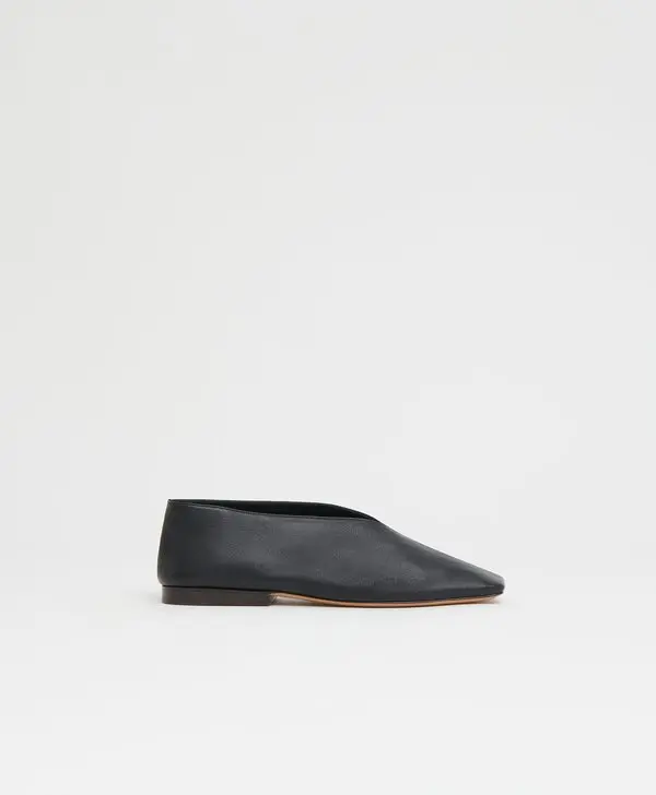 MANSUR GAVRIEL Square Soft V Flats - Black