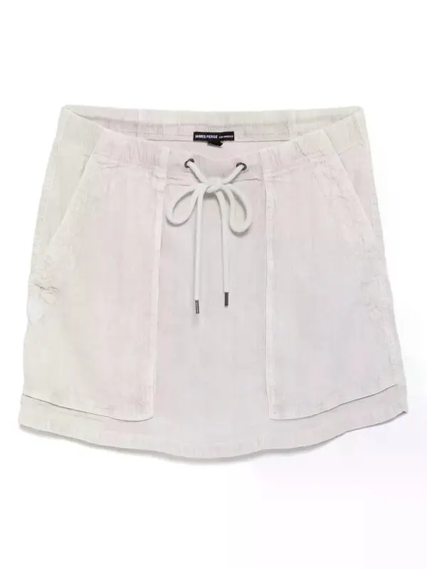 JAMES PERSE Linen Blend Utility Skirt - Grey