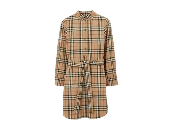 Burberry Check Knee-length Cotton Dress