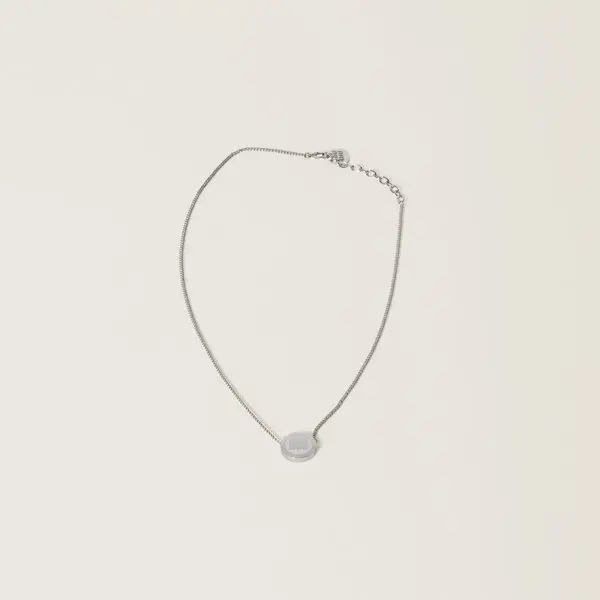 Miu Miu Metal Necklace - White