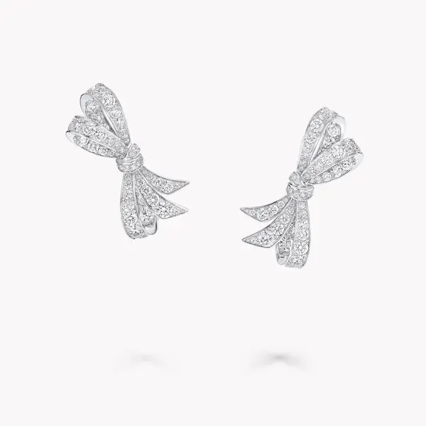 Graff Tilda's Bow Diamond Earrings - White Gold