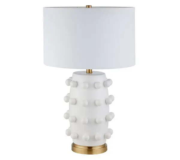 HUDSON&CANAL Farrington Ceramic Table Lamp With Fabric Shade