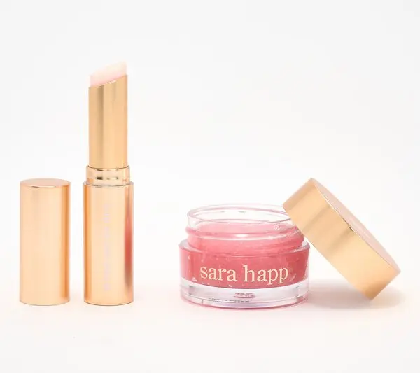 Sara Happ Glow Balm & Lip Scrub 2pc Set - One-color