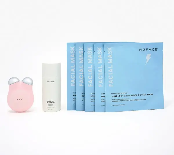 NuFACE® Mini+ Facial Toning Device W/ 5 Hydrogel Power Masks - One-color