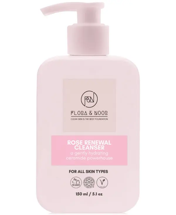 FLORA & NOOR Rose Renewal Tri-peptide & Ceramide Cleanser - No Color