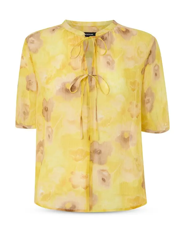 Whistles Floral Textured Blouse