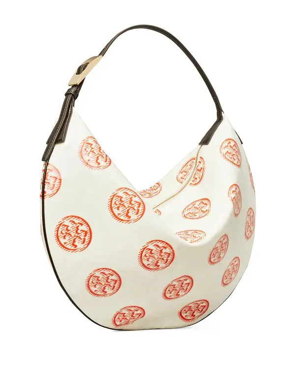 Tory Burch T-monogram Balloon Bag - White/orange