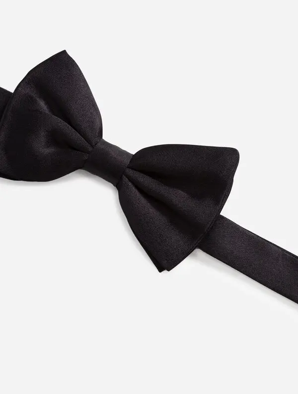 Dolce & Gabbana Silk Bow Tie - Black