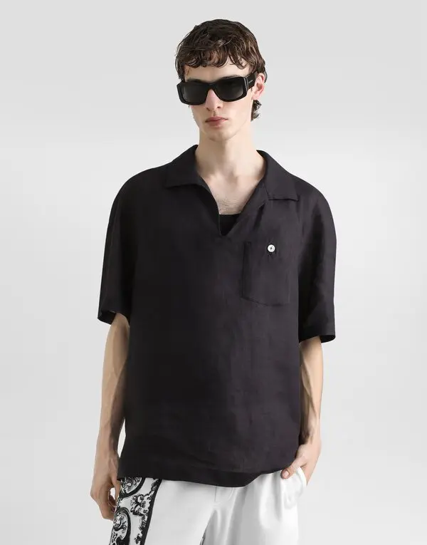 Dolce & Gabbana Short-sleeved Linen T-shirt