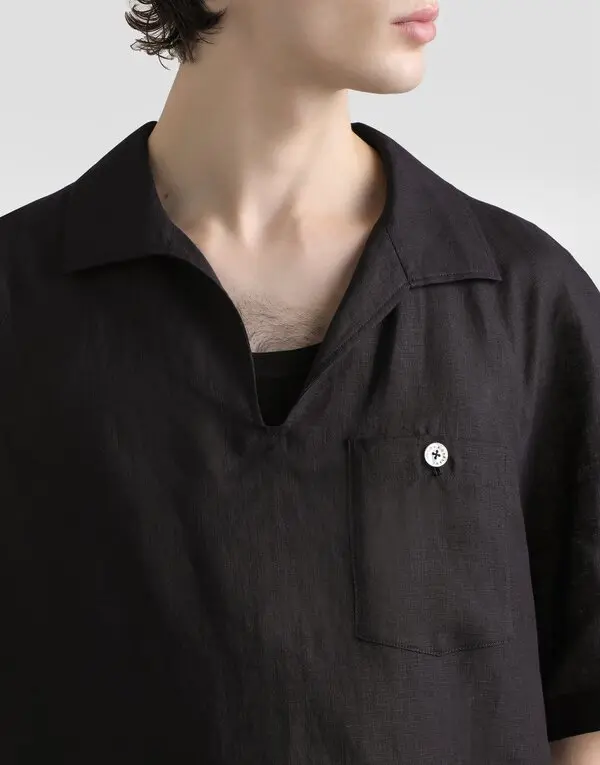 Dolce & Gabbana Short-sleeved Linen T-shirt