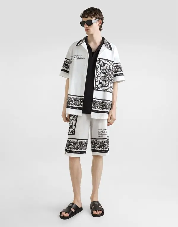 Dolce & Gabbana Short-sleeved Linen T-shirt