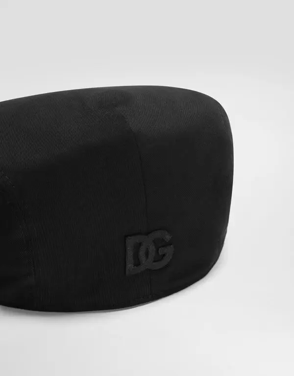 Dolce & Gabbana Cotton Drill Flat Cap - Black