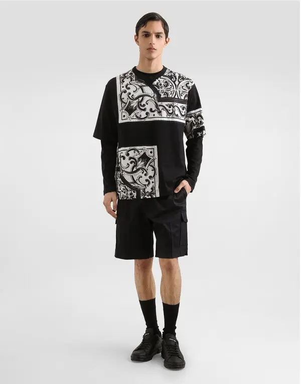 Dolce & Gabbana Cotton T-shirt With Embroidery - Black