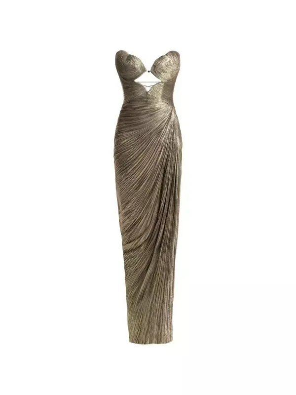 MARIA LUCIA HOHAN Amisha Silk Maxi Dress - Gold