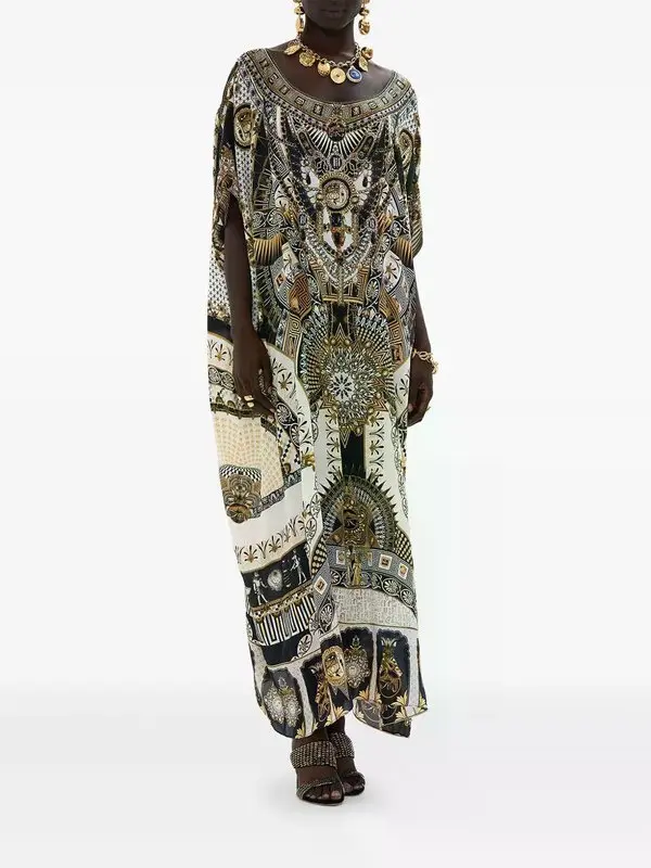 Camilla Temples Of Dendara-print Kaftan Dress