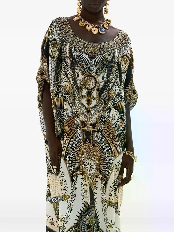 Camilla Temples Of Dendara-print Kaftan Dress