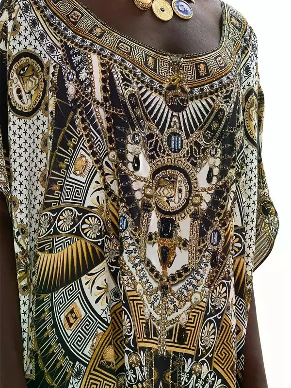 Camilla Temples Of Dendara-print Kaftan Dress