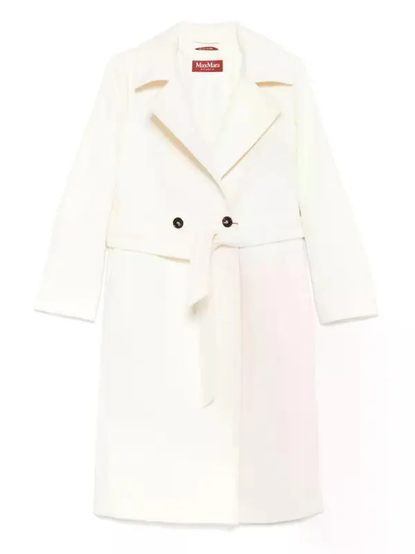 Max Mara Virgin-wool Coat - White
