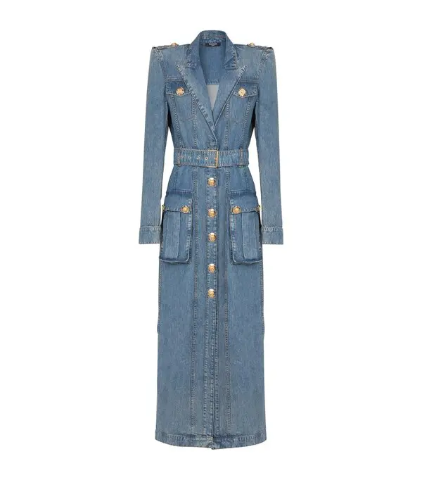 Balmain Denim Maxi Dress