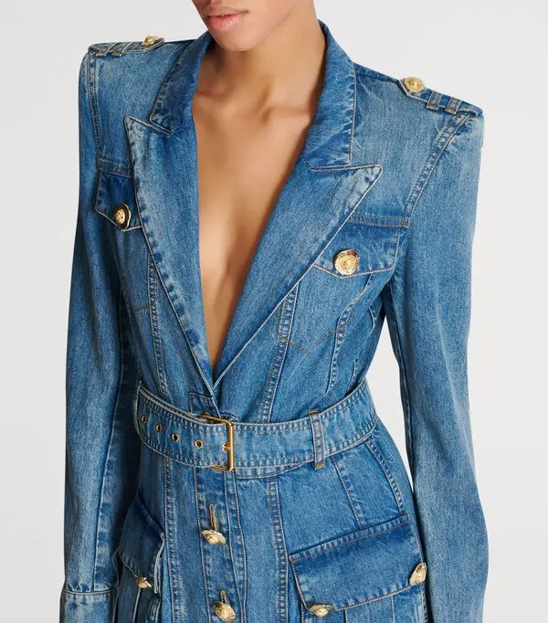 Balmain Denim Maxi Dress