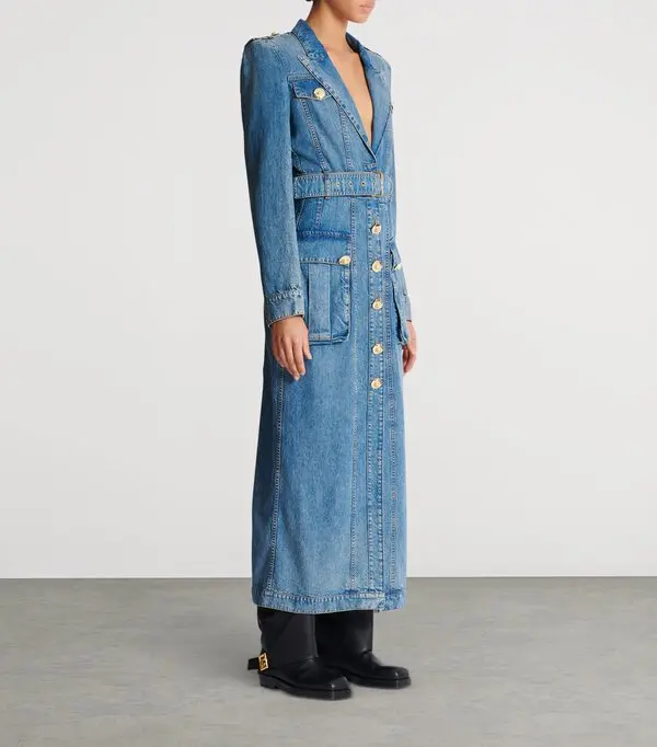 Balmain Denim Maxi Dress