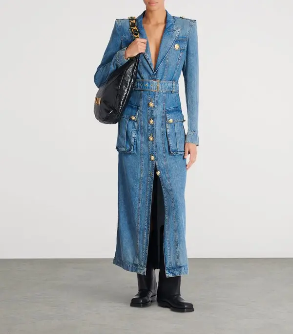 Balmain Denim Maxi Dress