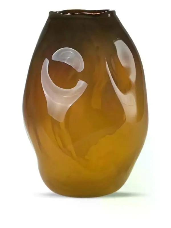 ALEXA LIXFELD Meteorite Curved Glass Vase - Brown