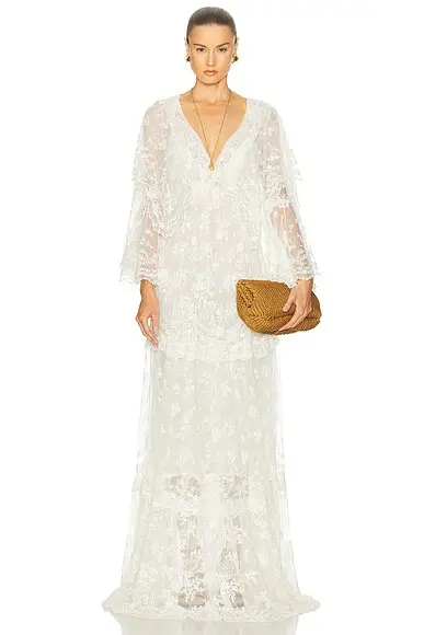 LoveShackFancy Roylan Dress - White