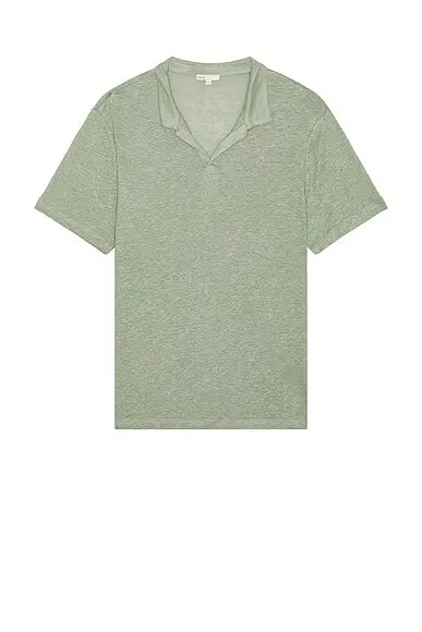 Onia Shaun Linen Polo - Sage