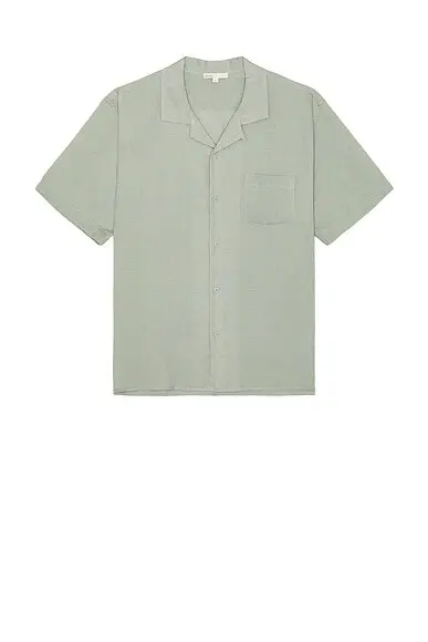 Onia Air Linen Convertible Vacation Shirt - Sage