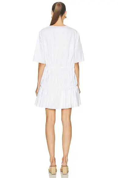 Alaïa Short Sleeve Ruffle Dress