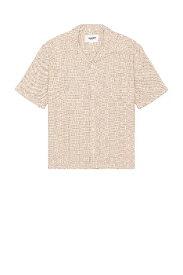 CORRIDOR Rainbow Weave Short Sleeve Shirt - Pink